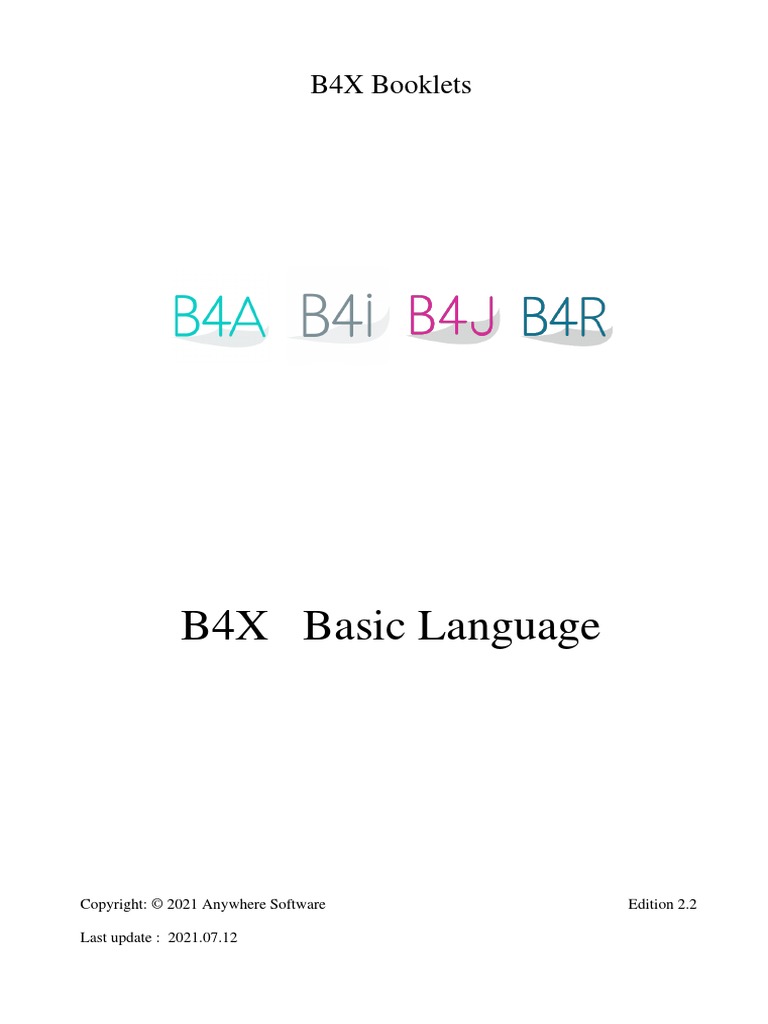 B4xbasiclanguagev2 2 | PDF | Basic | Variable (Computer Science)
