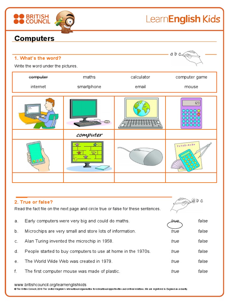 Reading Practice Computers Worksheet | PDF