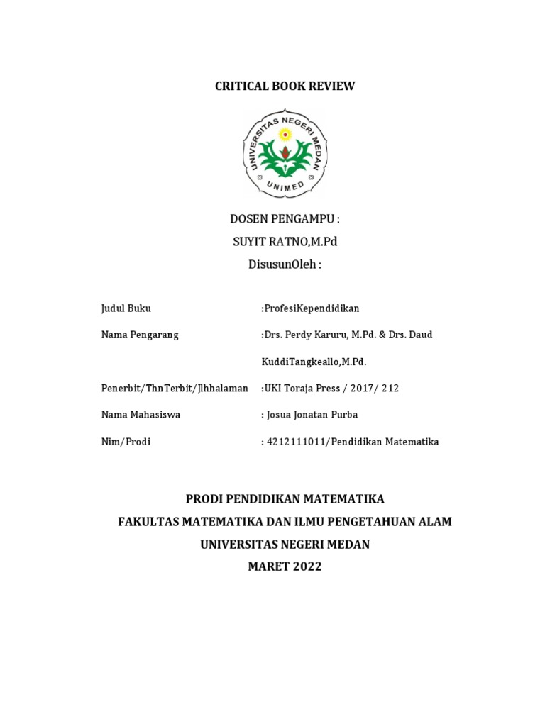 CBR Profesi Kependidikan - Josua Jonatan Purba | PDF