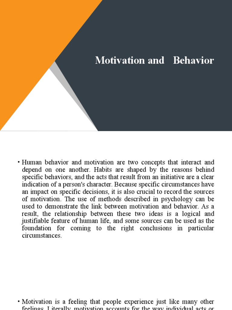 Motivation and Behavior FLCT | PDF | Motivational | Motivation