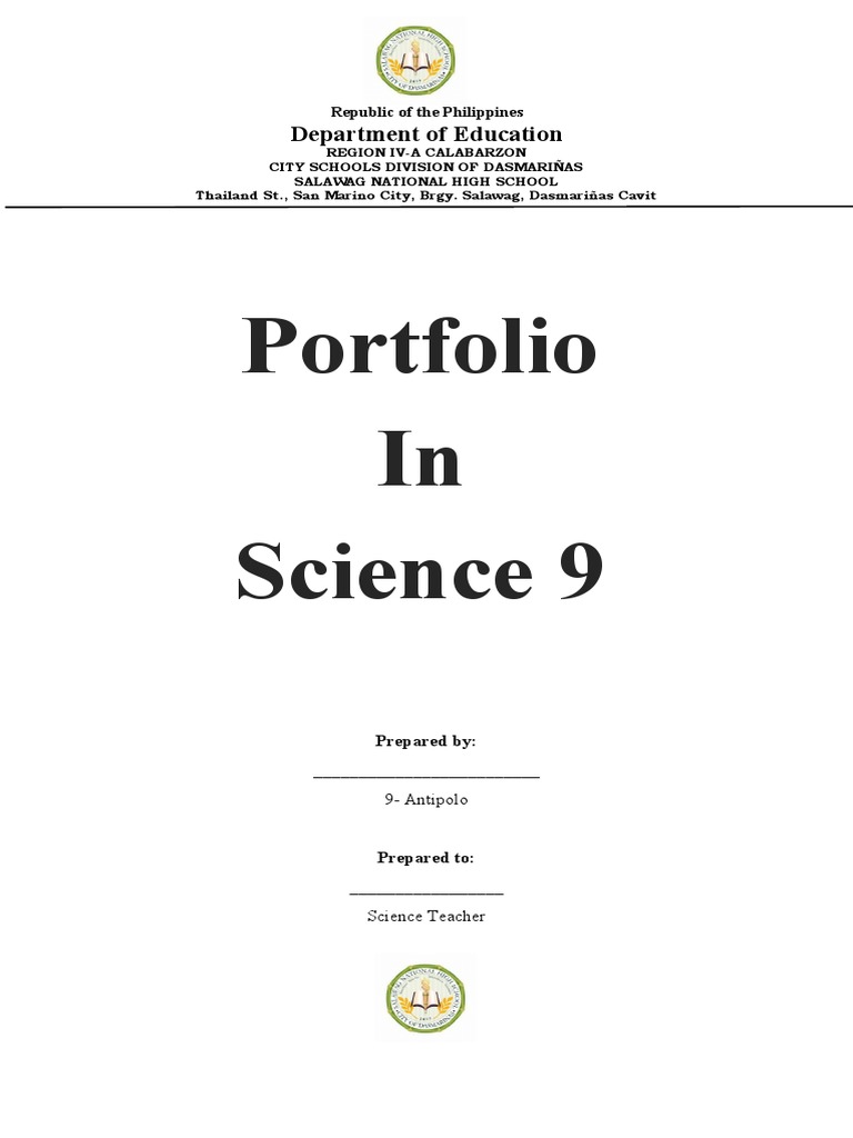 Portfolio in Science Template | PDF