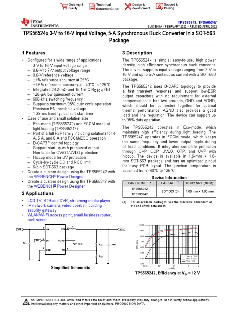 Tps 565242 | PDF | Electrostatic Discharge | Electricity
