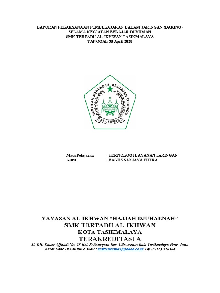 Laporan TLJ Kelas XI TGL 30 2020 | PDF