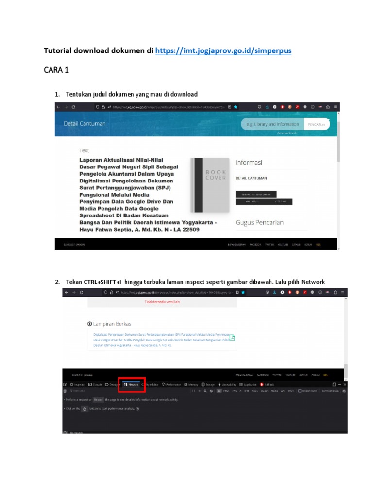 Tutorial Download Dokumen Di IMT | PDF | Ilmu Sosial | Komputer