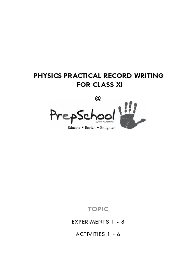Physics - Practical Record Writing - Class XI | PDF | Pendulum | Thermal Expansion