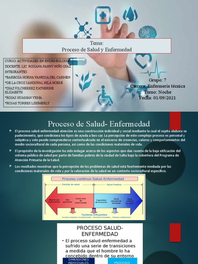 Proceso de Salud - Enfermedad | PDF | Asistencia sanitaria preventiva | Causas de la muerte