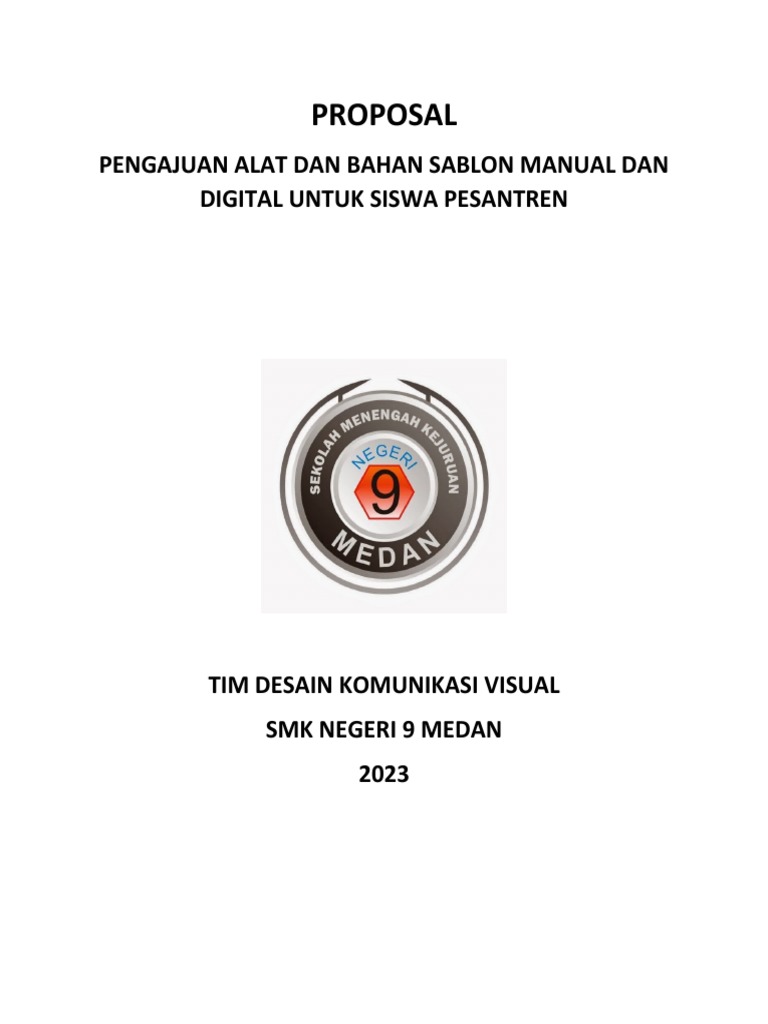 PROPOSAL Alat Dan Bahan Sablon Manual Dan Digital F | PDF