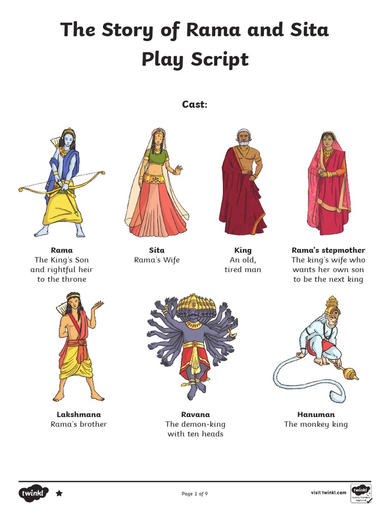 English The Story of Rama and Sita Playscript.204127180 | PDF | Sita | Rama