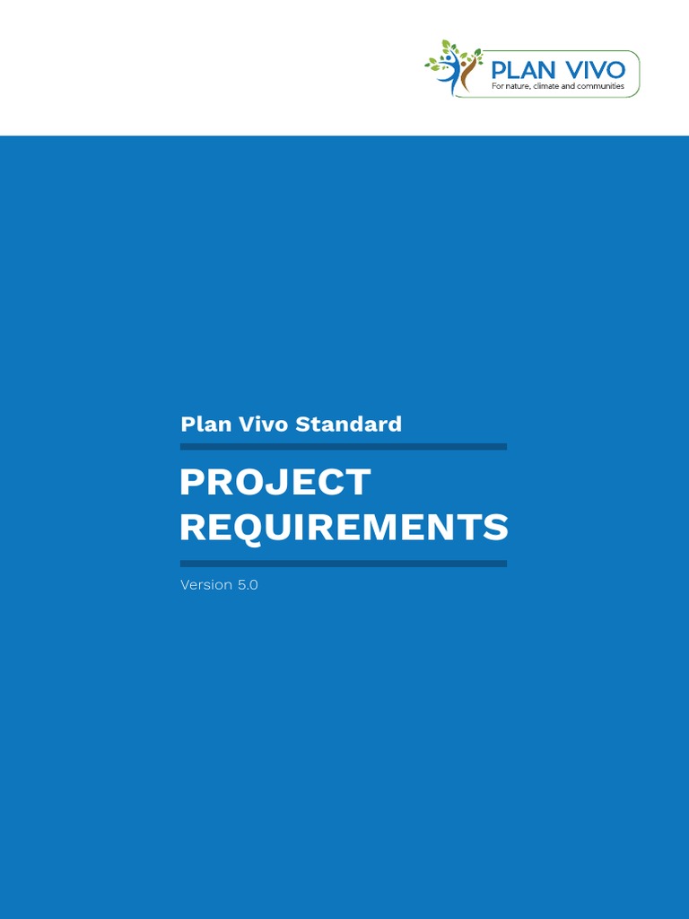 01 Plan Vivo Standard Project Requirements Web Final Version | PDF | Carbon Offset | Risk