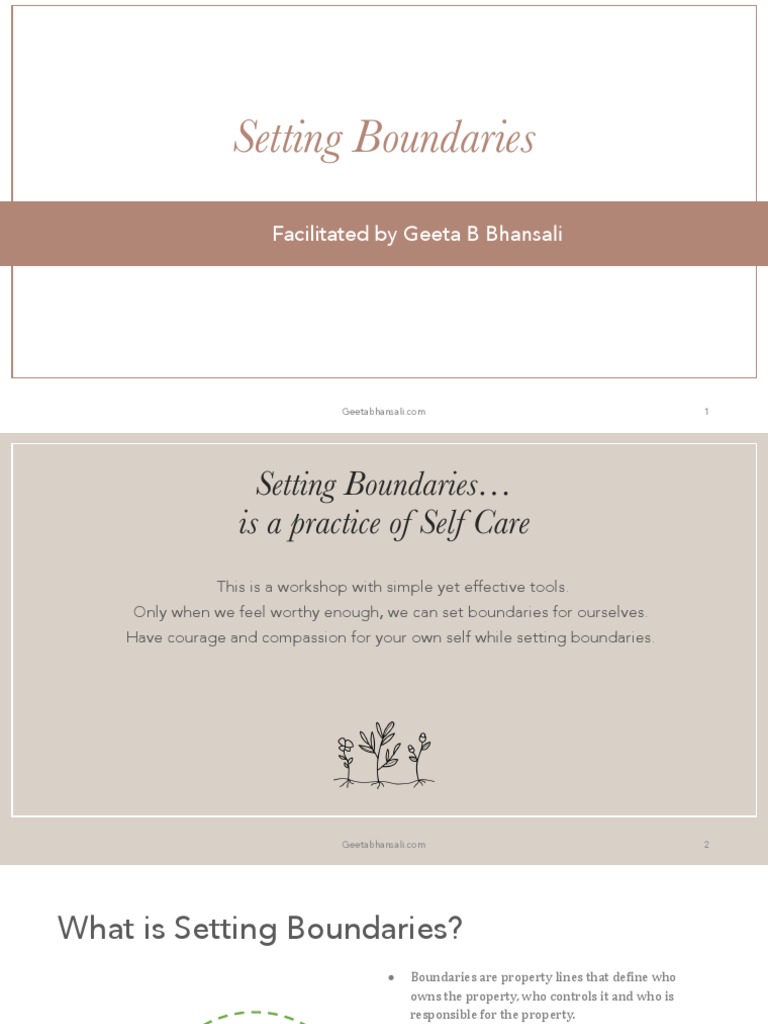 Setting Boundaries | PDF | Psychology | Social Psychology
