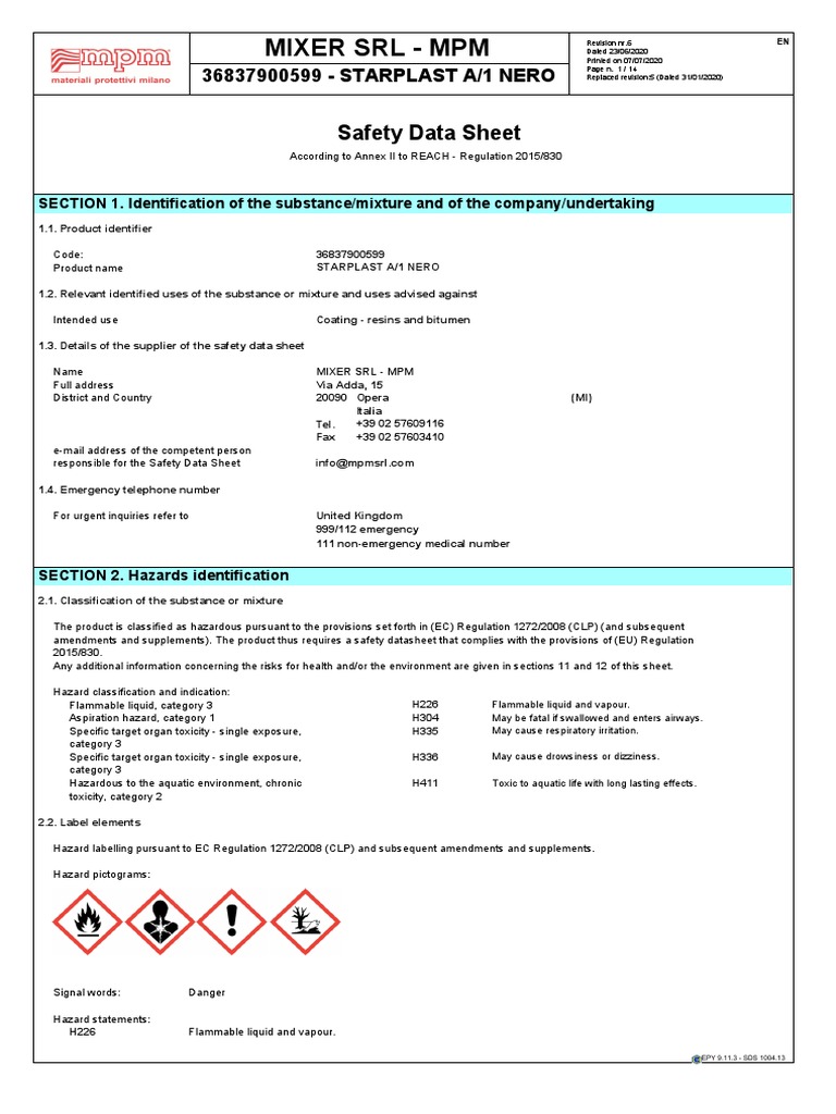 Msds - Starplast - English | PDF | Acetic Acid | Personal Protective ...