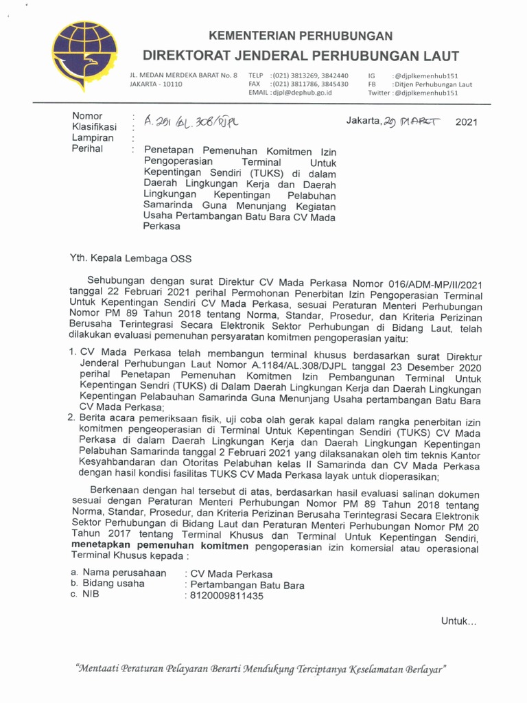 TUS CV Mada Perkasa | PDF