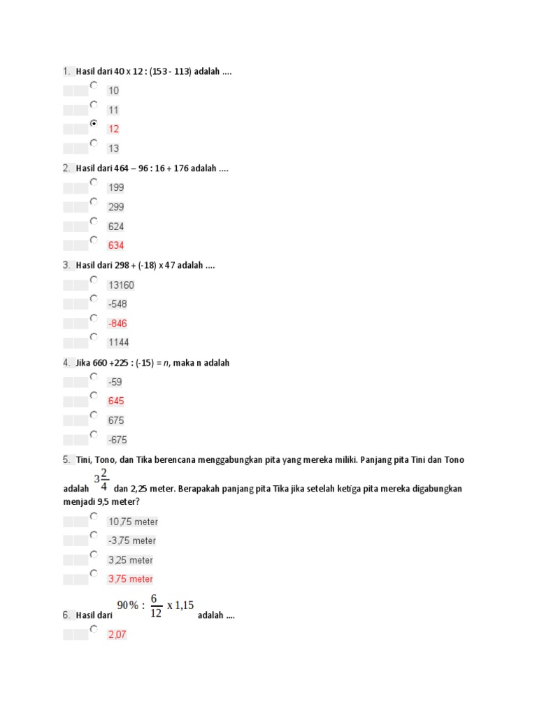 Soal SD | PDF