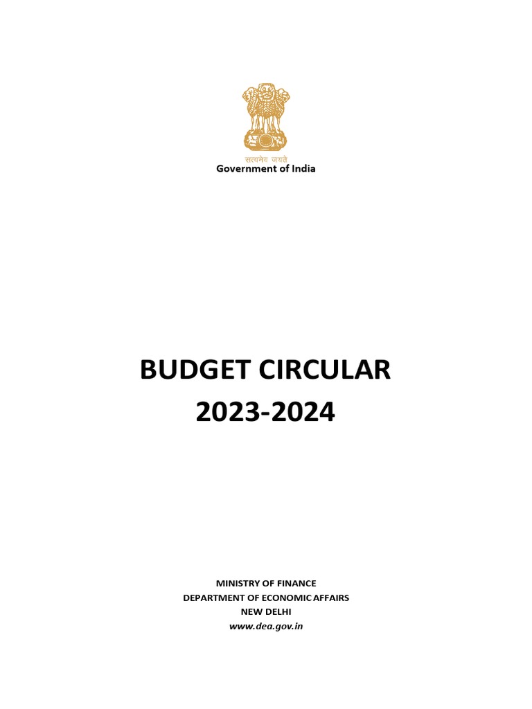Budget Circular 2023-24 Guidelines | PDF | Budget | Expense