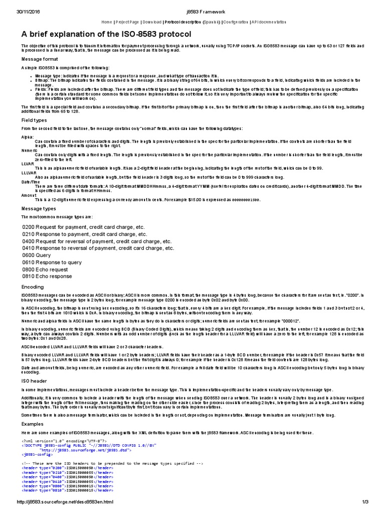 ISO 8583 Protocol Overview | PDF | Character Encoding | Binary Coded Decimal