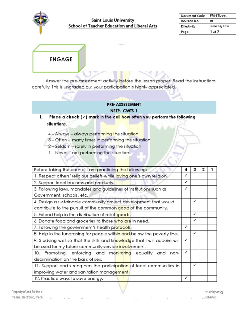 Share Module 1 - Engage | PDF