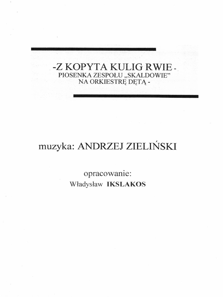 Z Kopyta Kulig Rwie | PDF