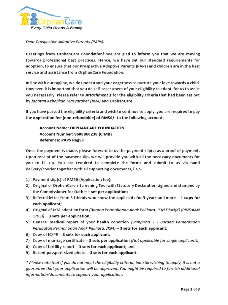 Adoption Criteria Pdf Malaysia Adoption