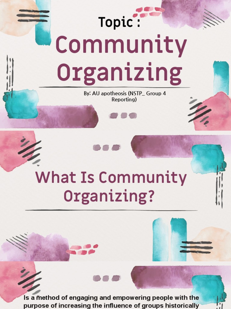 Topic Community Organizing Report NSTP | Download Free PDF ...