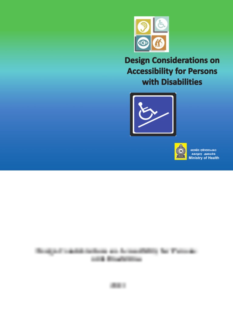 Design Considerations On Accessibility For Persons With Disabilities ...