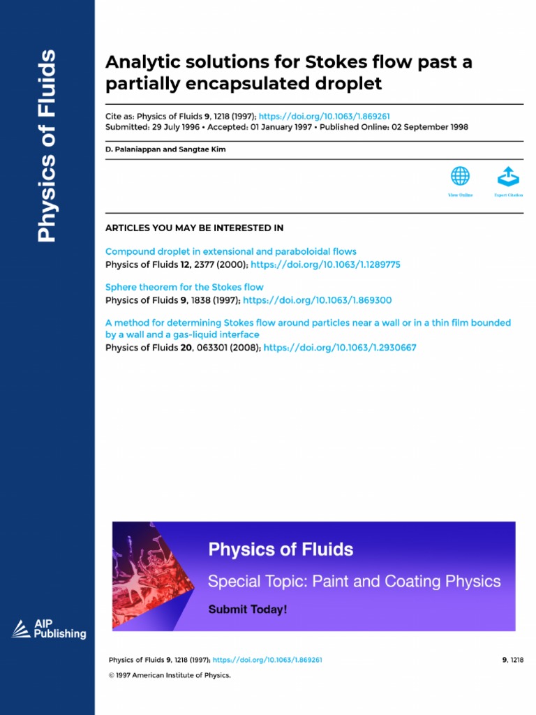 Analytic Solutions For Stokes Flow Past A Partially Encapsulated ...