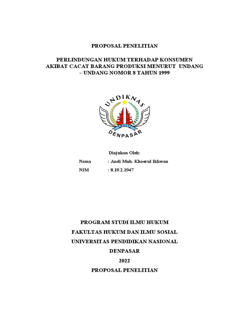 PROPOSAL PENELITIAN Andi Muh Khaerul Ikhwan | PDF