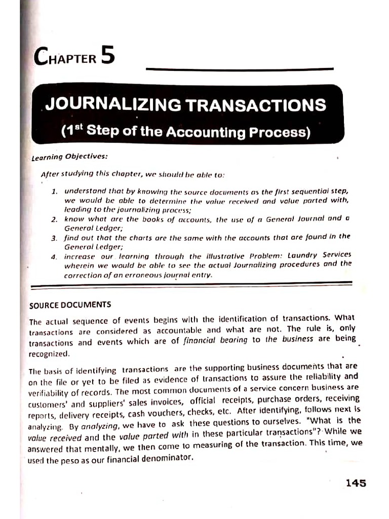 Chapter 5 (Fundamentals of Accounting) | PDF