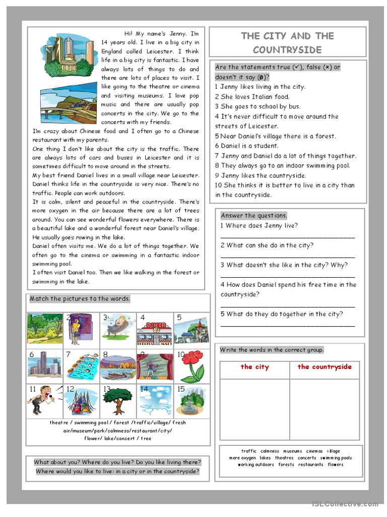 City Life vs. Countryside Living | PDF | Language Arts & Discipline ...