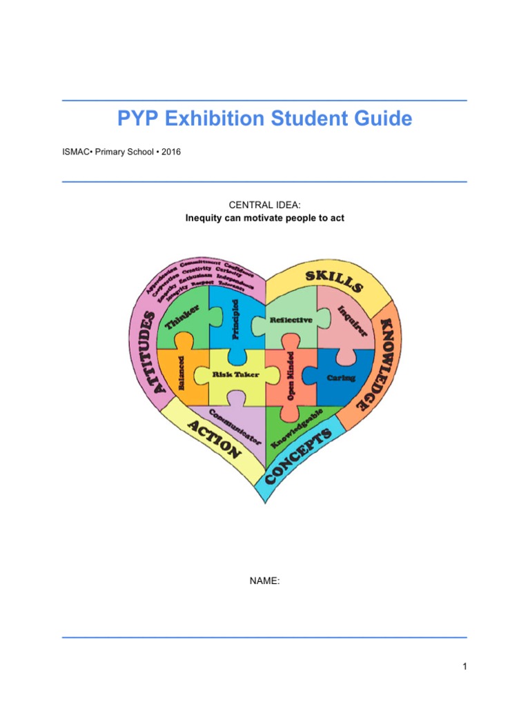 PYP Exhibition Student Guide 2016 | PDF | Learning | Mentorship