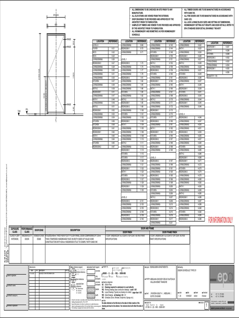 La4 Reva Bonoumin - D1 | PDF | Door | Architectural Design