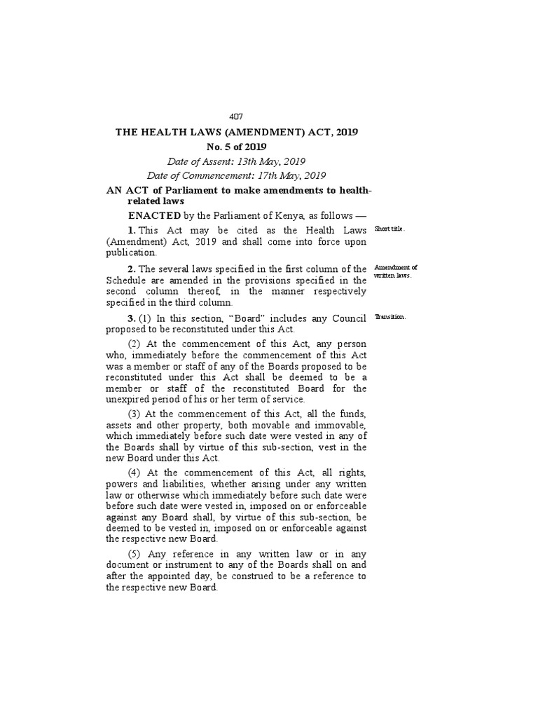 Health Laws Amendment Act 2019 | PDF | Pharmacist | Pharmacy