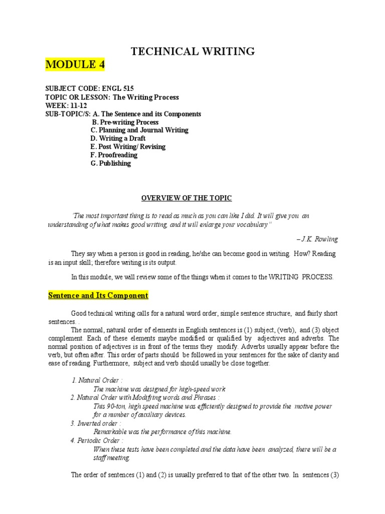 Technical Writing Process Overview | PDF | Methodology | Quantitative ...