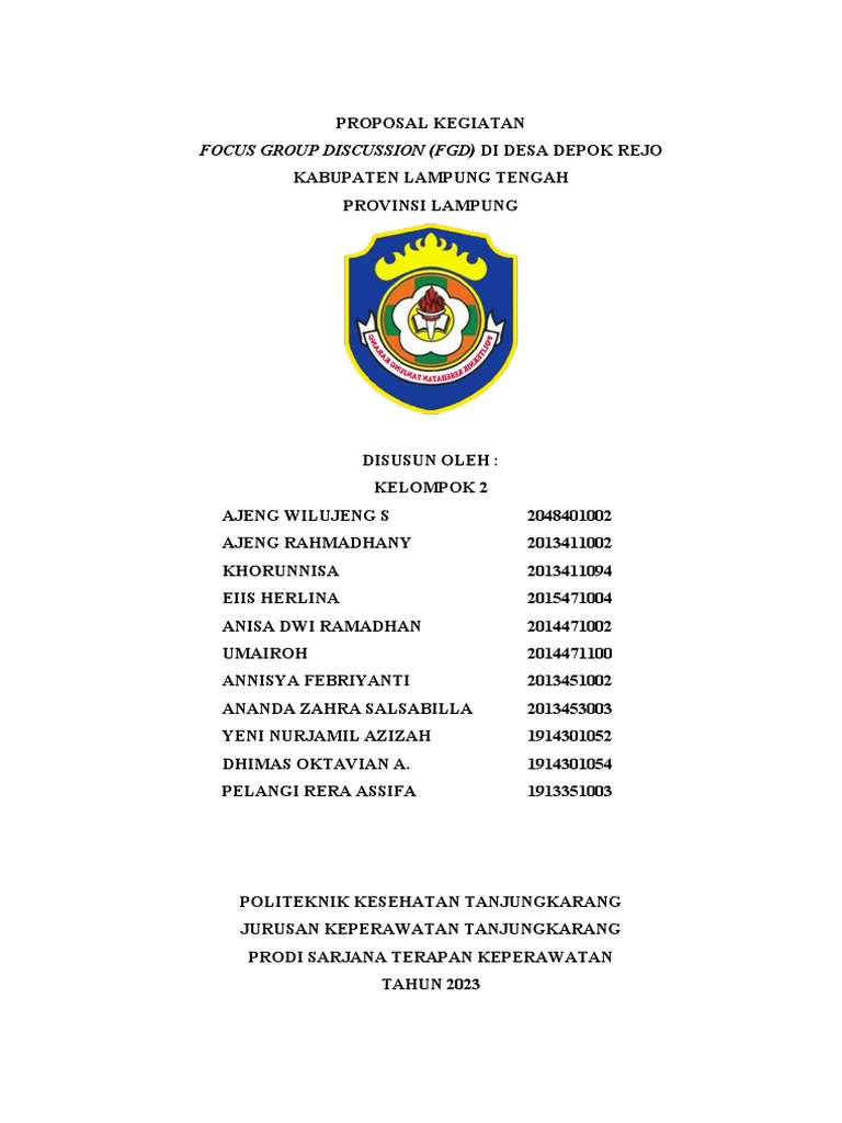 Proposal FGD 1 | PDF