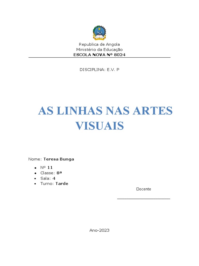 Tipos de Linhas nas Artes Visuais | PDF | Linha (Geometria) | Desenho