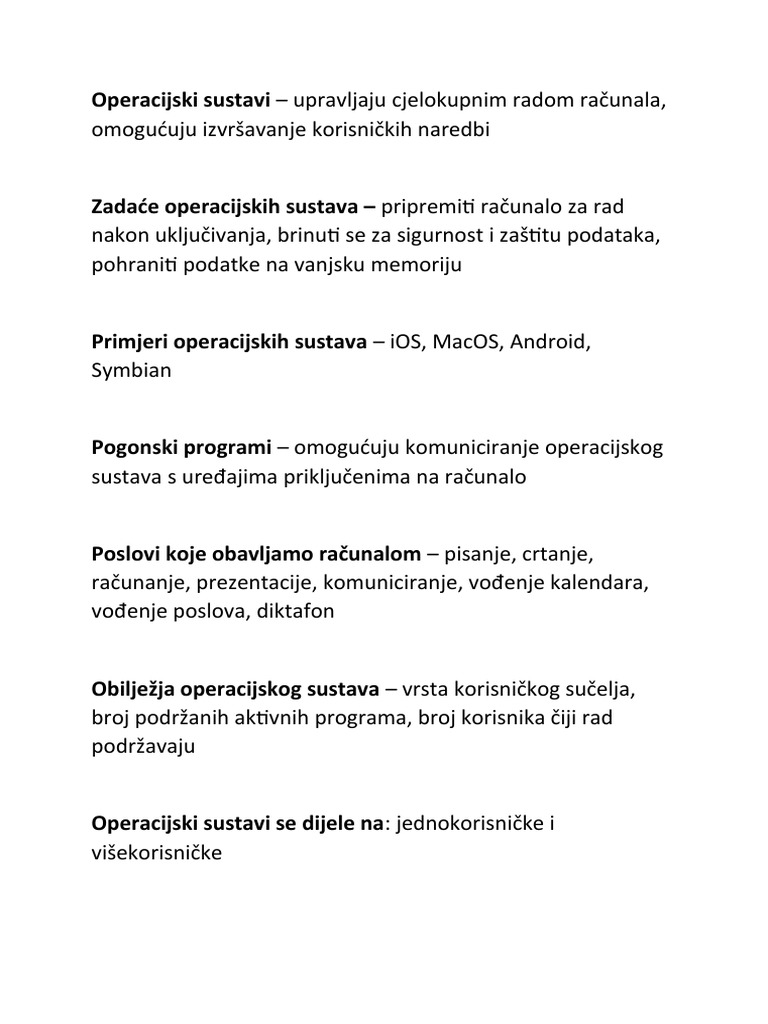 Operacijski Sustavi | PDF