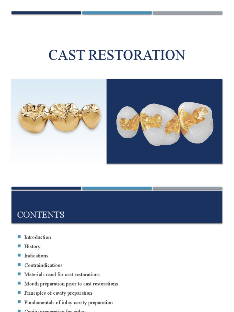 1 Cast Restoration | PDF | Materials | Mouth