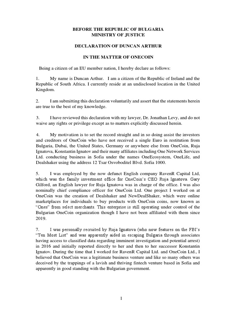 DA Declaration 2-19 | PDF | Justice | Crime & Violence