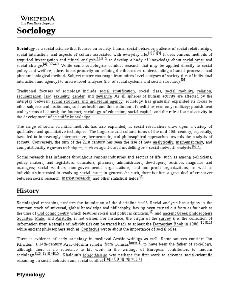 Sociology | PDF
