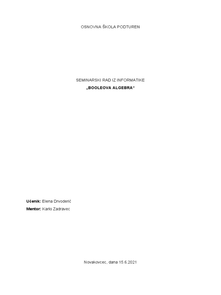 Seminarski Rad-Informatika | PDF