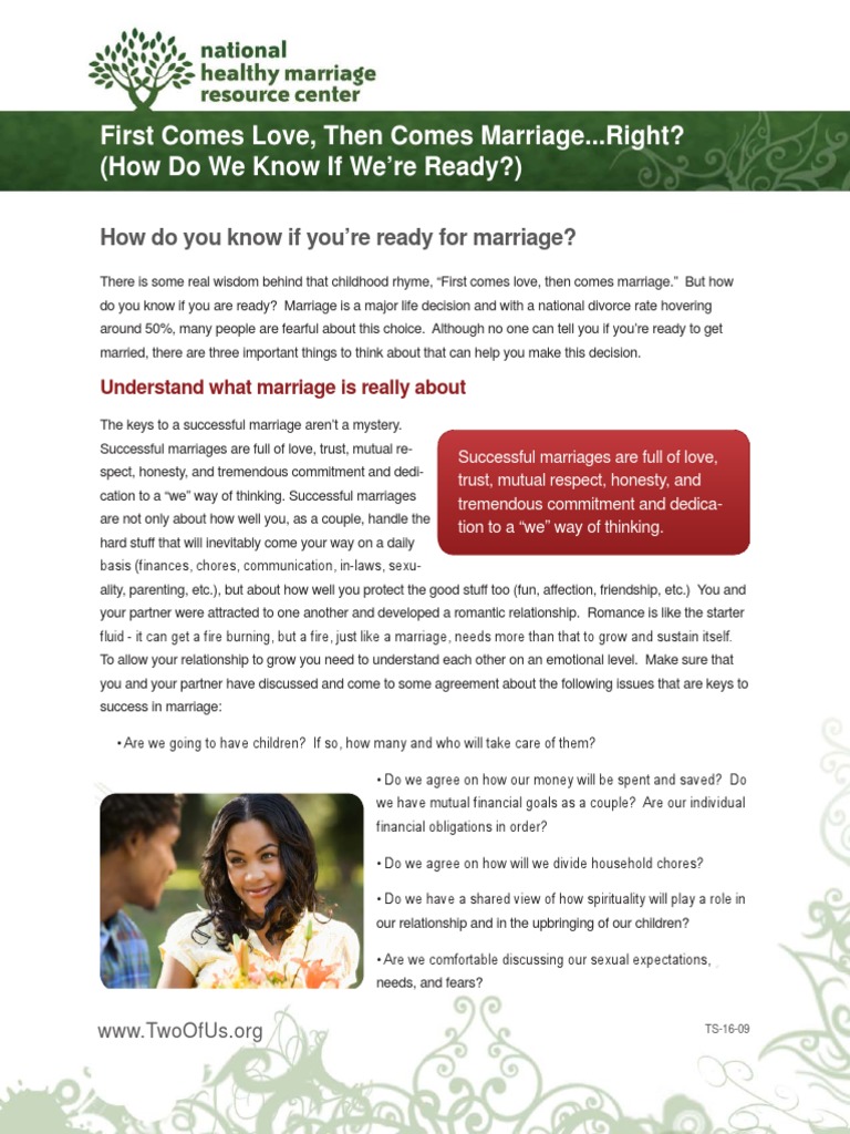 Marriage Readiness Guide | PDF | Marriage | Romance (Love)