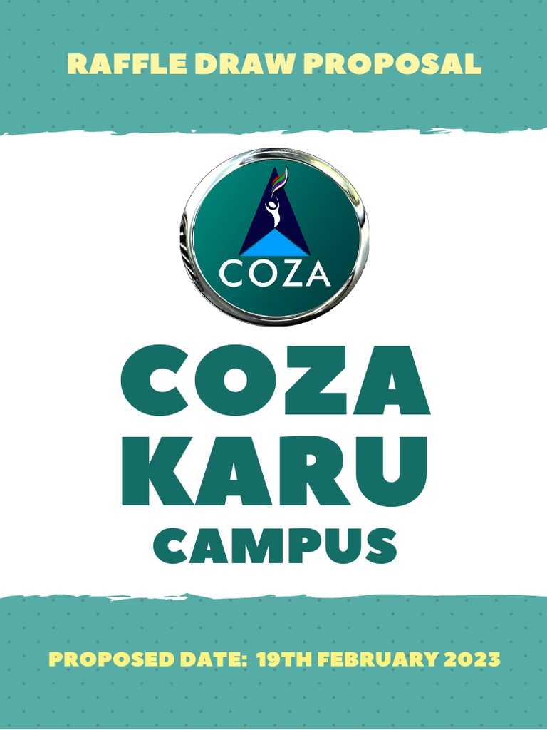 COZA KARU Raffle Draw Proposal | PDF