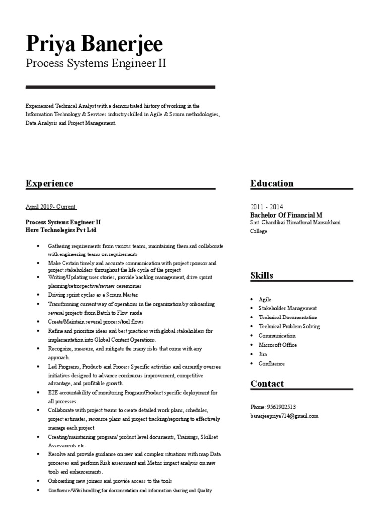 Priya Resume (2) (2) - 1 | PDF | Scrum (Software Development) | Agile Software Development