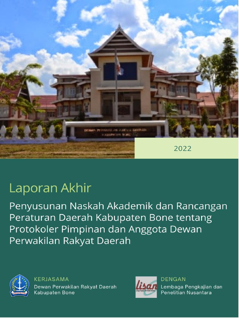Naskah Akademik Dan Ranperda Kabupaten Bone Tentang Protokoler Pimpinan ...