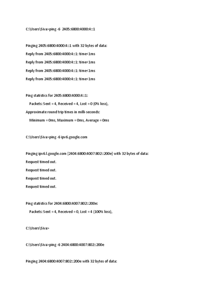 IPV6 Logs | PDF | Internet | Computer Architecture