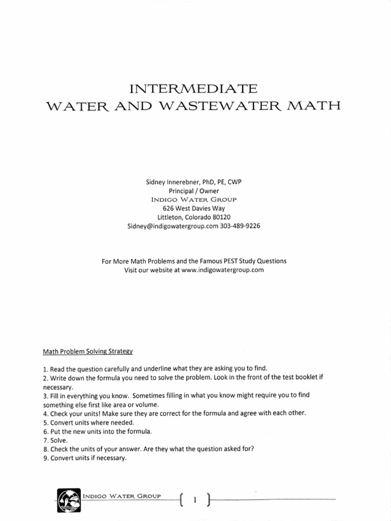 Big Book of Wastewater Math | PDF