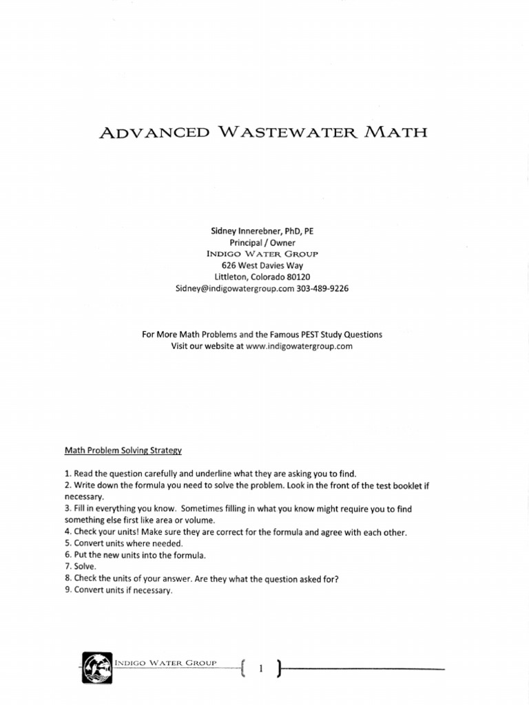 Act Sludge and Solids Math | PDF