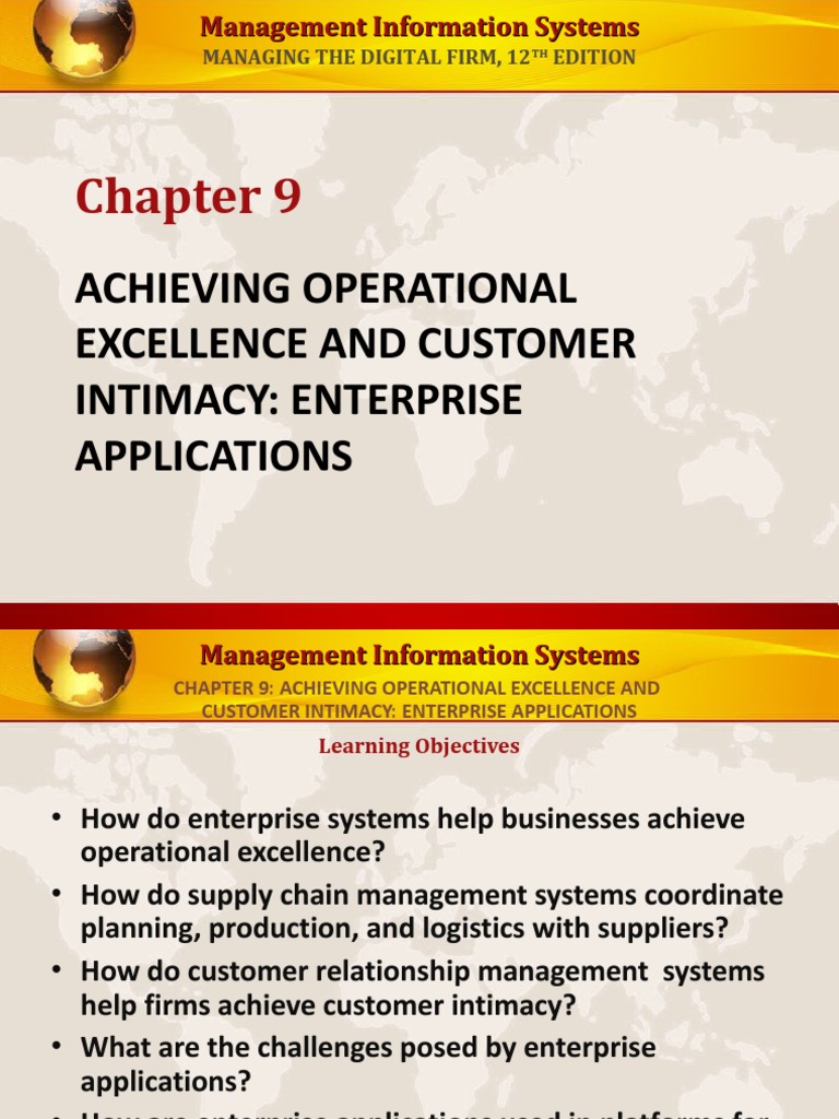 PPT09 Achieving Operational Excellence and Customer Intimacy Enterprise ...