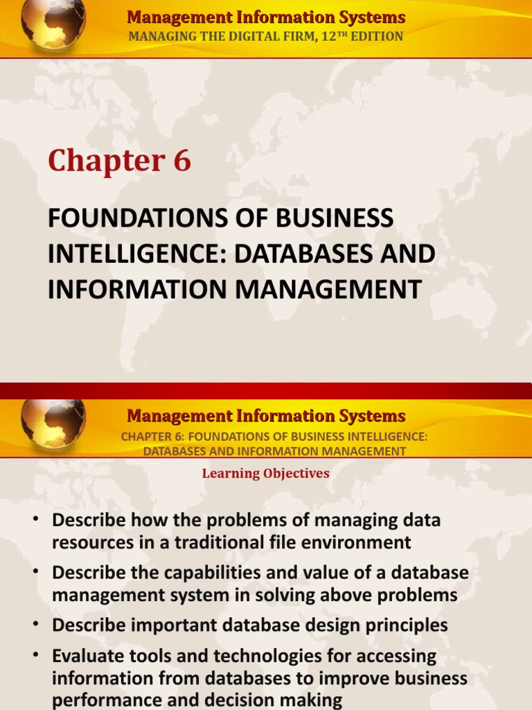 PPT06 Foundations of Business Intelligence Databases and Information Management | PDF ...