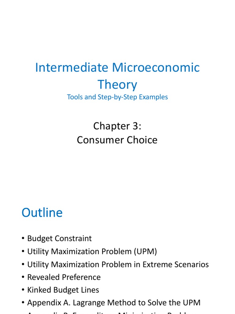 Intermediate Micro Chapter3 | PDF | Utility | Microeconomics