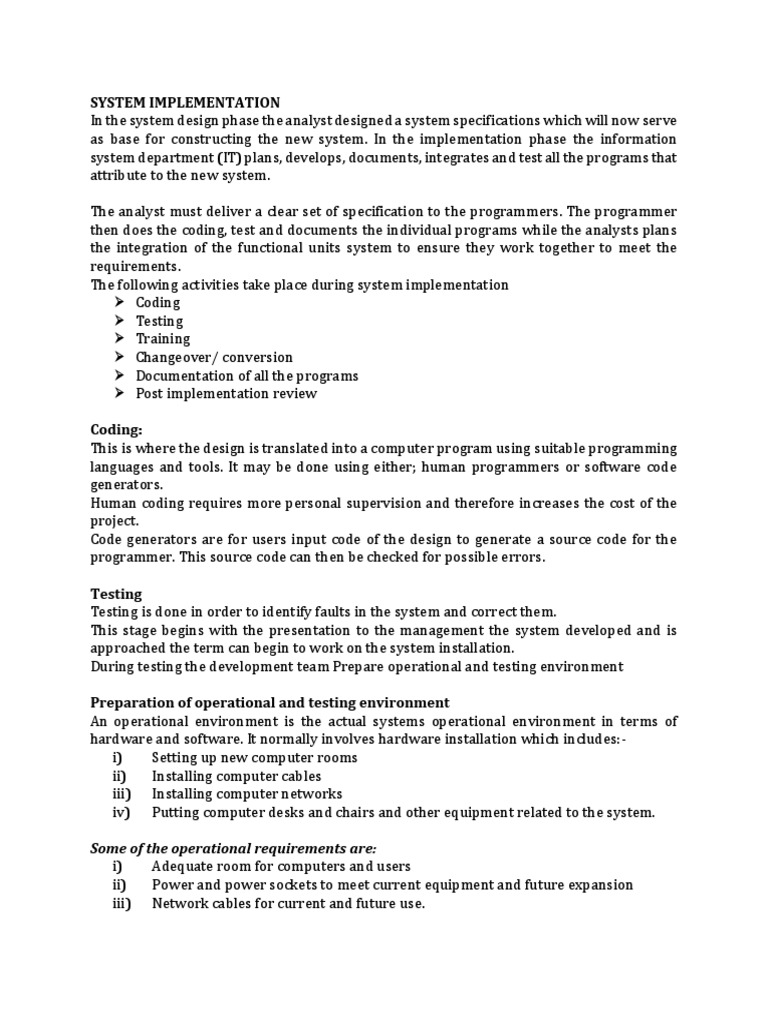 L6 Sad System Implementation | PDF | Verification And Validation ...